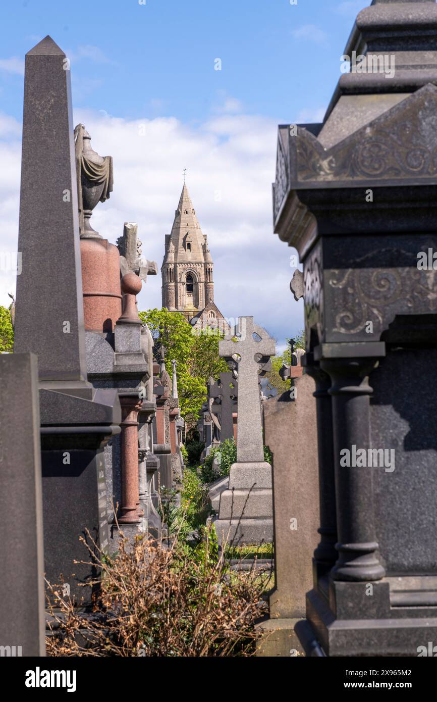 Church (Rock) Cemetery in Nottingham, Nottinghamshire England UK Stock ...