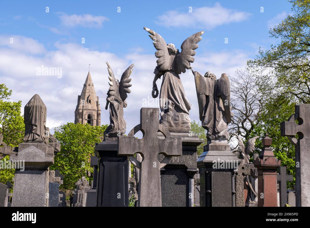 Church (Rock) Cemetery in Nottingham, Nottinghamshire England UK Stock ...