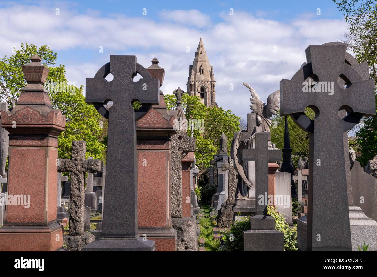 Church (Rock) Cemetery in Nottingham, Nottinghamshire England UK Stock ...