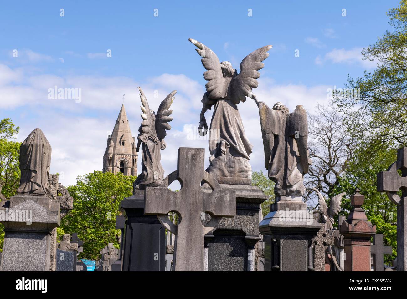 Church (Rock) Cemetery in Nottingham, Nottinghamshire England UK Stock ...
