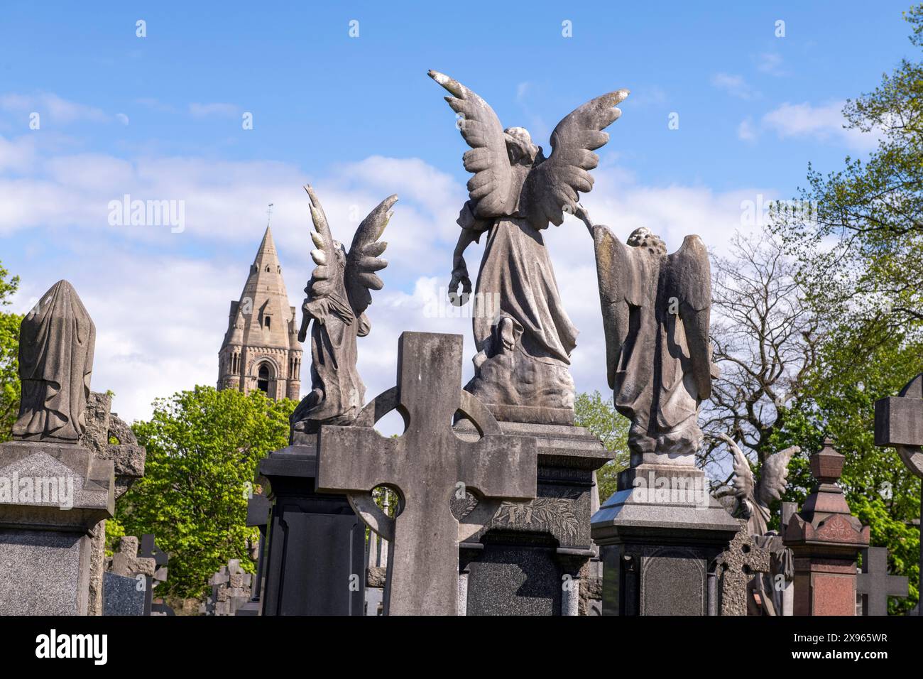 Church (Rock) Cemetery in Nottingham, Nottinghamshire England UK Stock ...