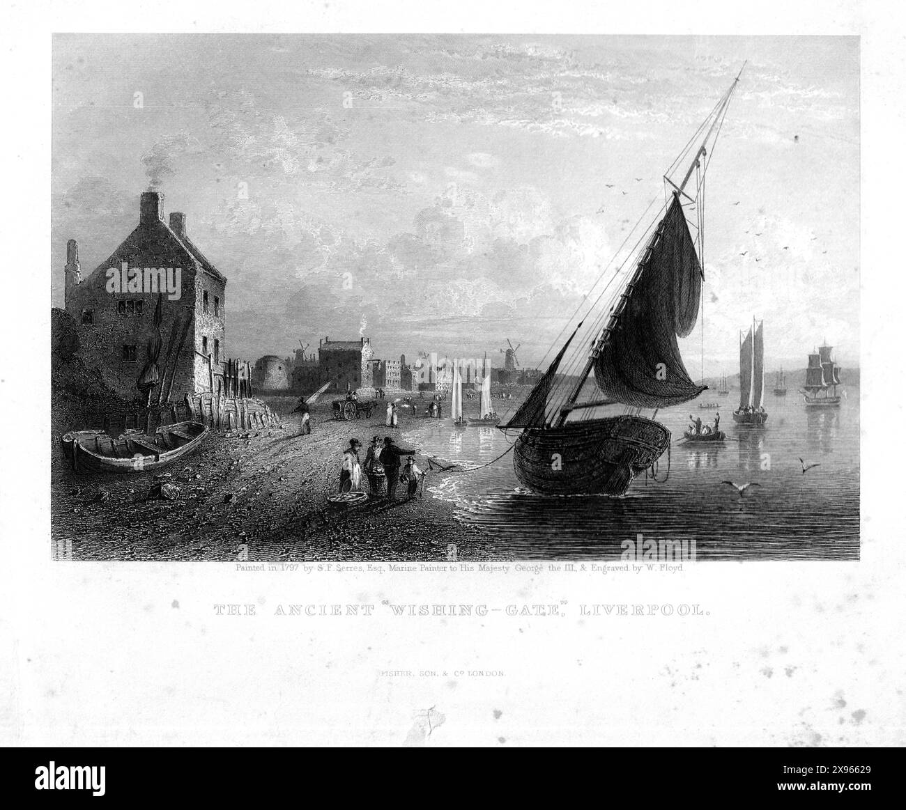 Steel engraving by W. Floyd after S.F. Serres - The Ancient Wishing ...