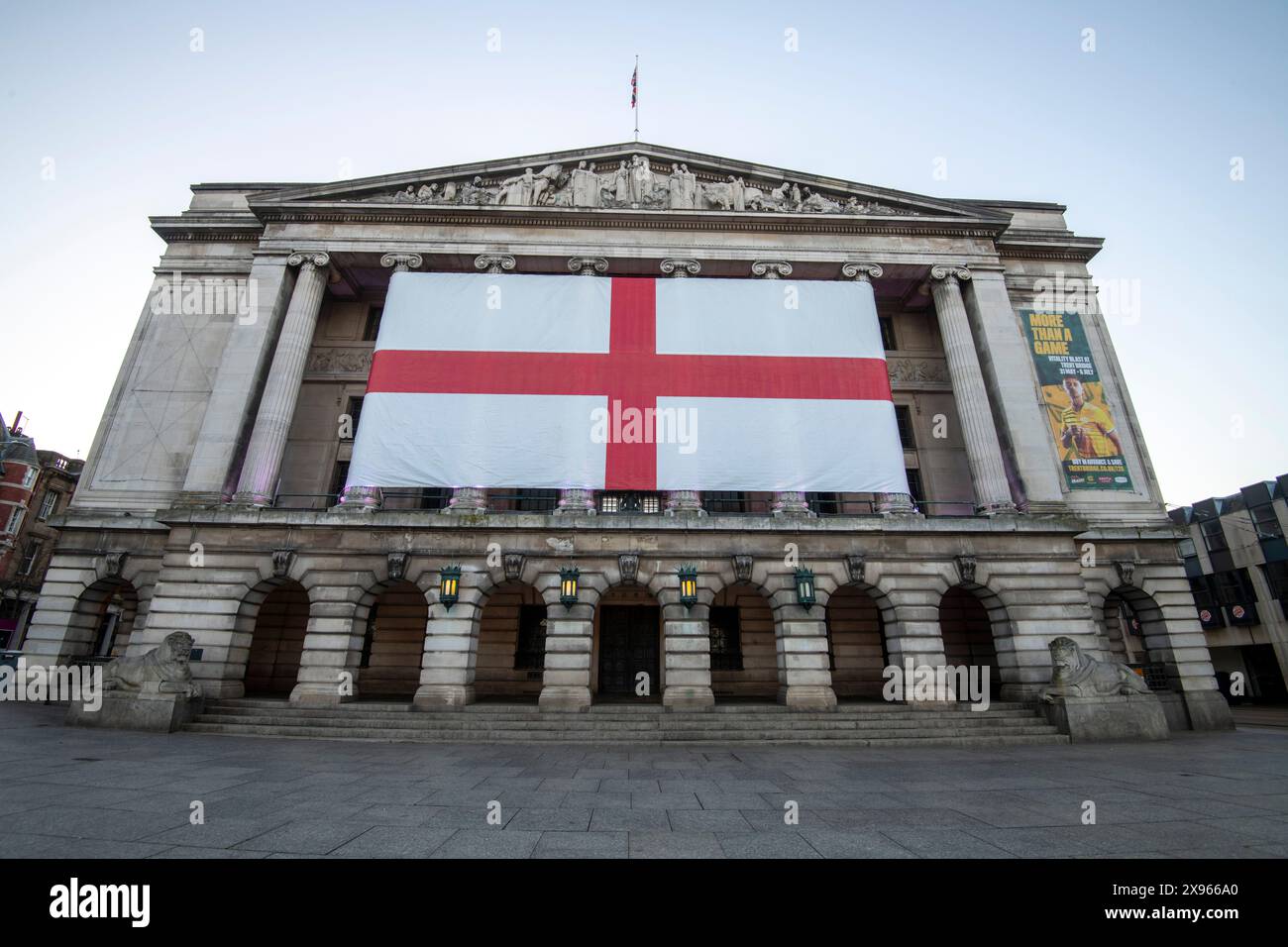 St George's Flag on the Council House, Market Square Nottingham City ...
