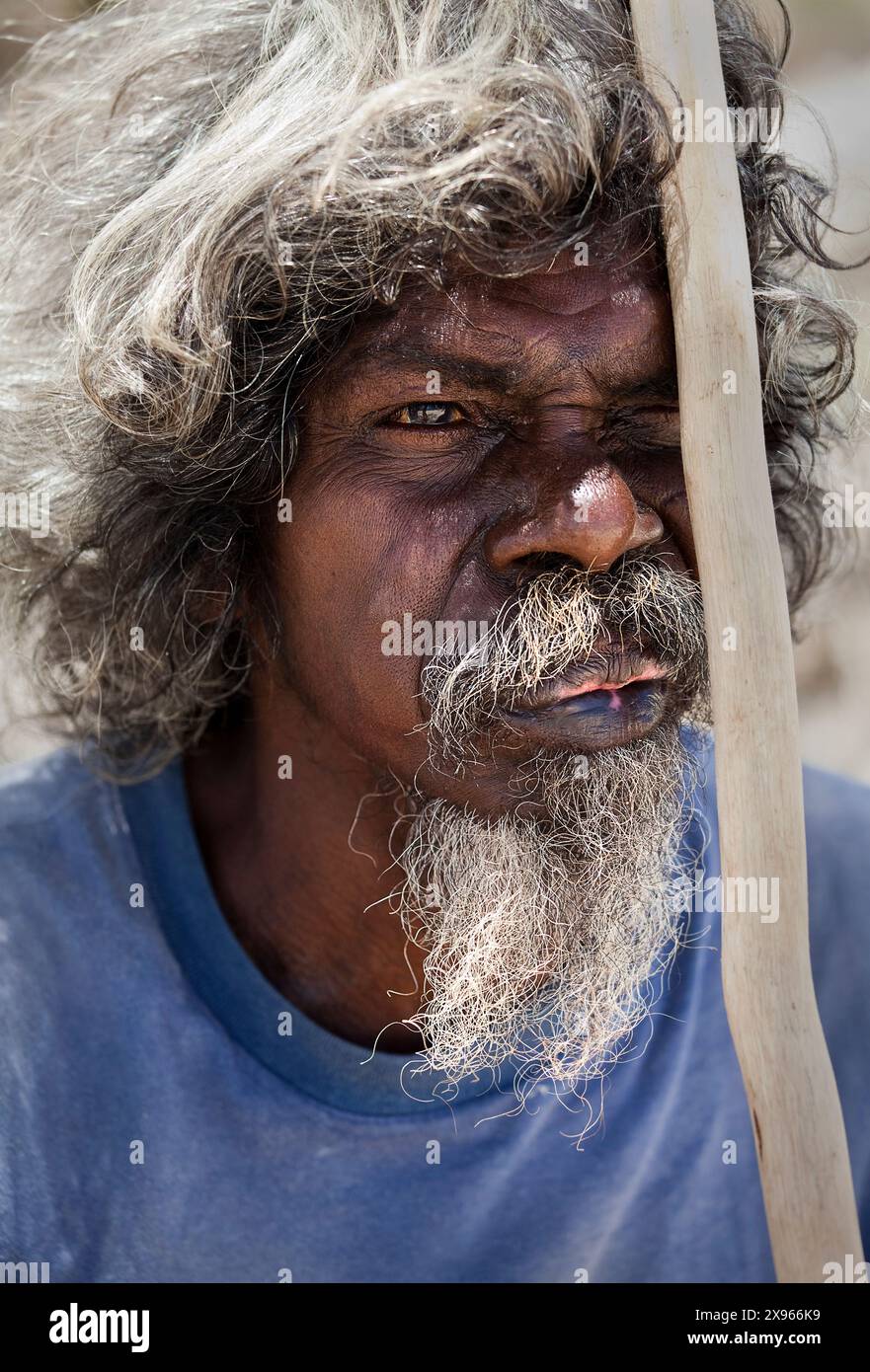 Portrait of Yolngu man, Bawaka Homeland, Port Bradshaw, East Arnhem ...