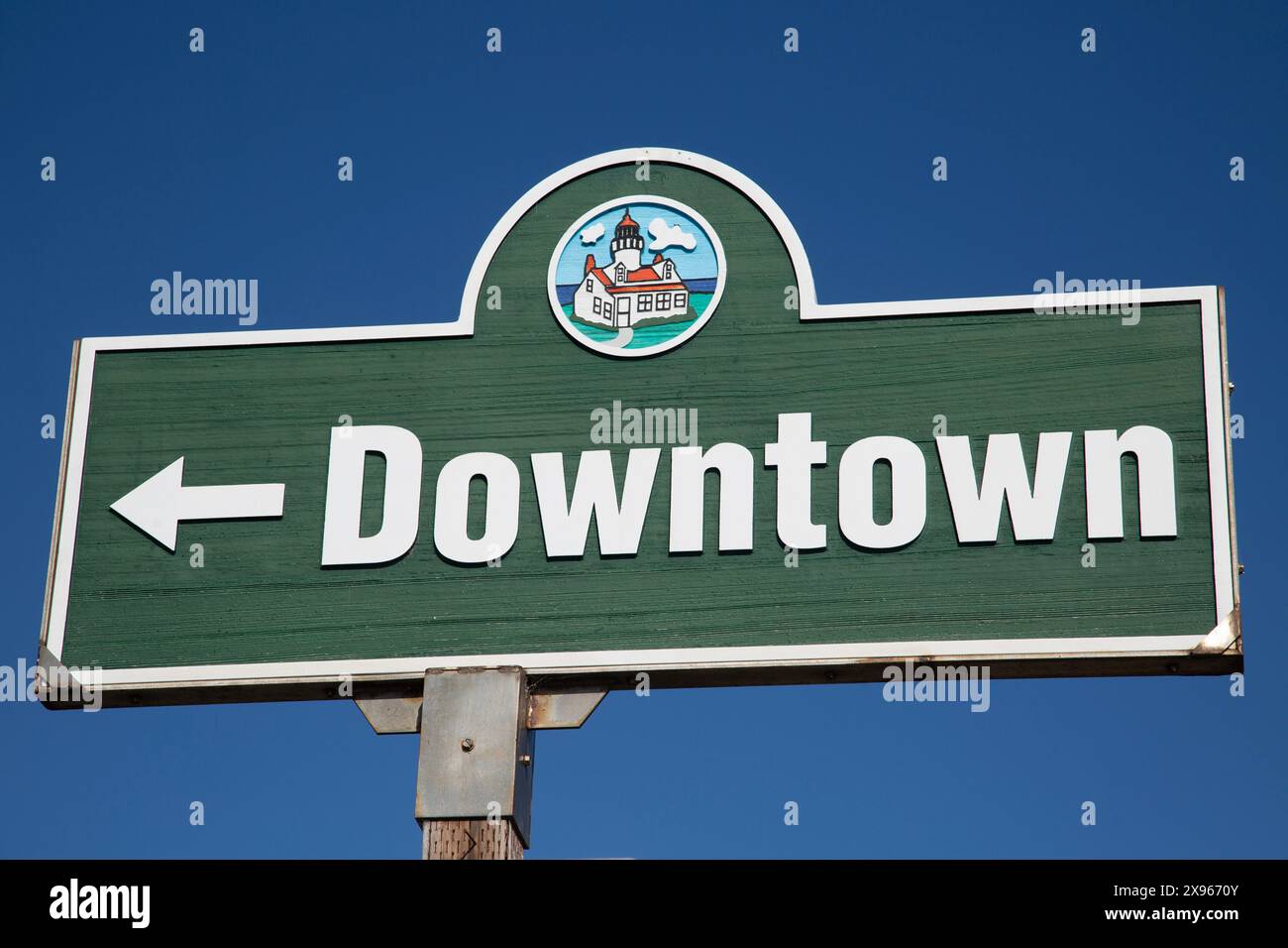 Downtown Sign Post, Monterey, California, USA Stock Photo - Alamy