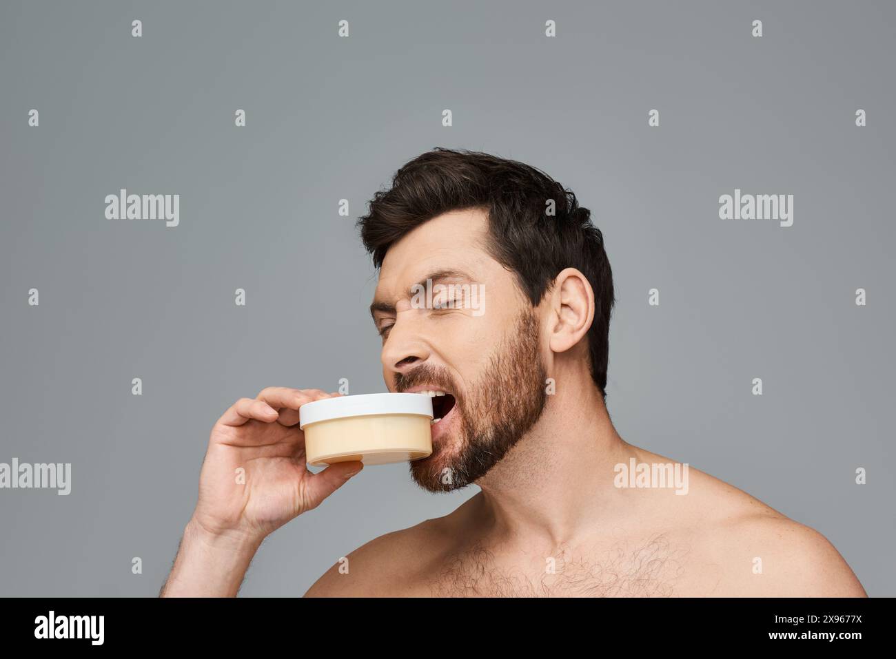Handsome bearded man jar hi-res stock photography and images - Alamy