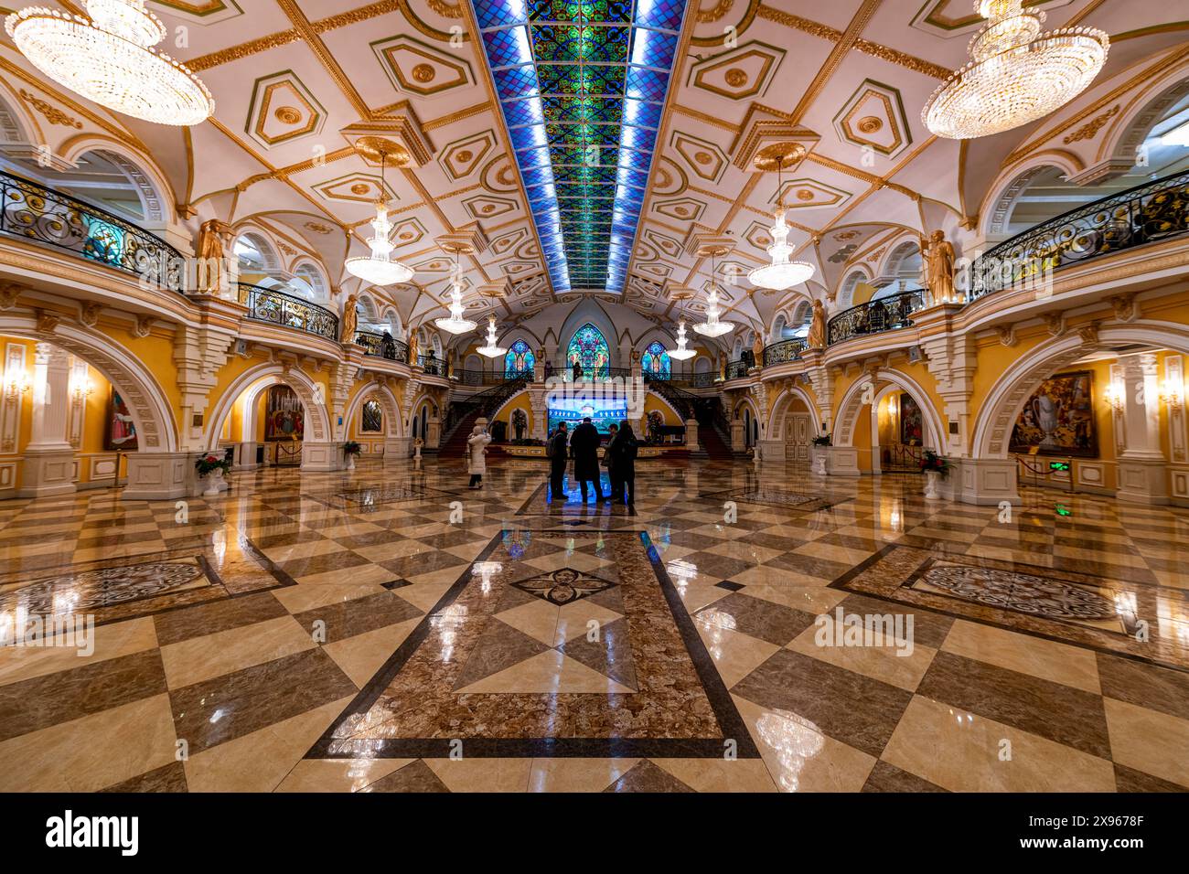Replica of a Russian palace, Volga Manor, Harbin, Heilongjiang, China ...