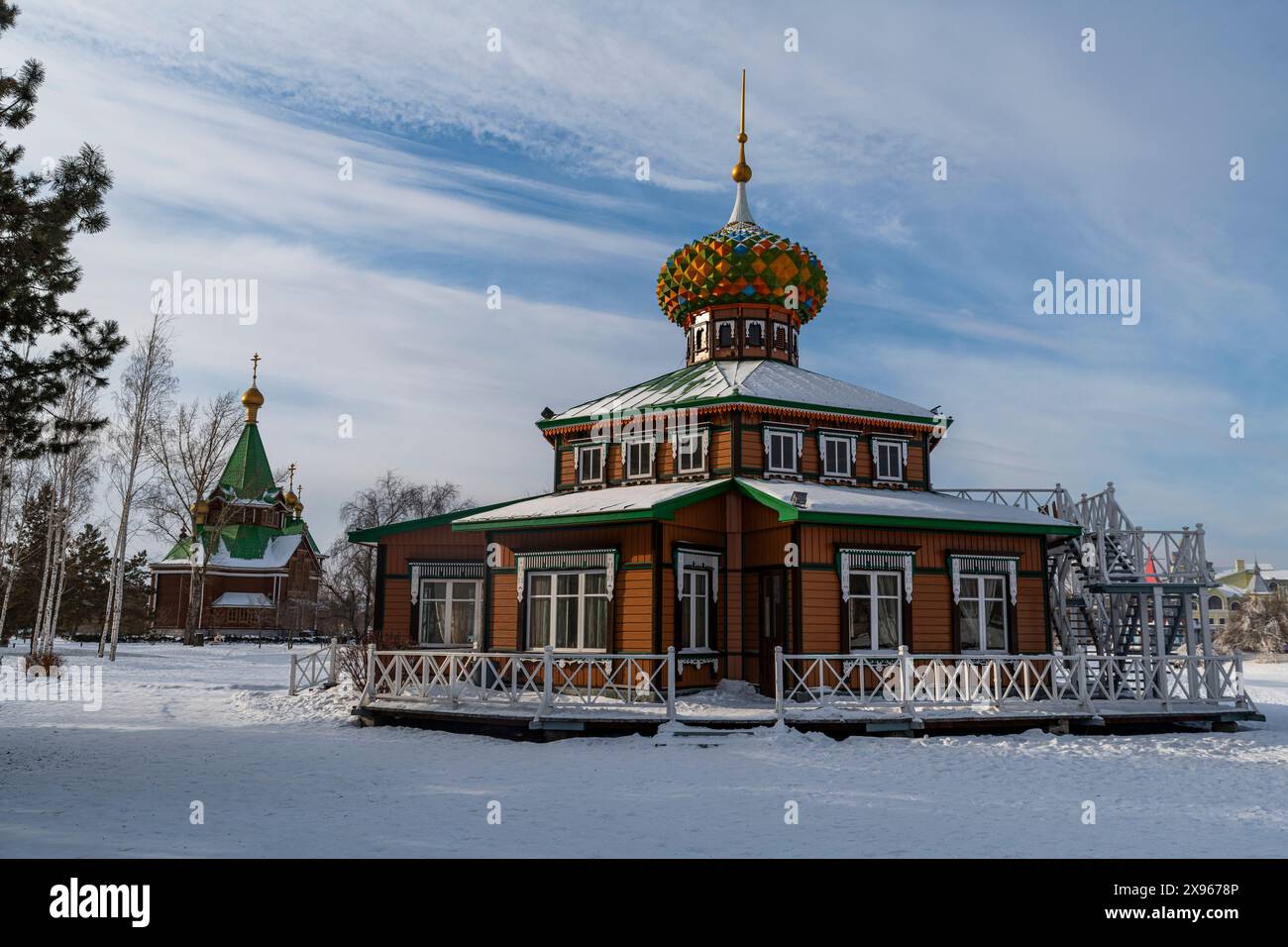 Orthodox church, Volga Manor, Harbin, Heilongjiang, China, Asia Stock ...