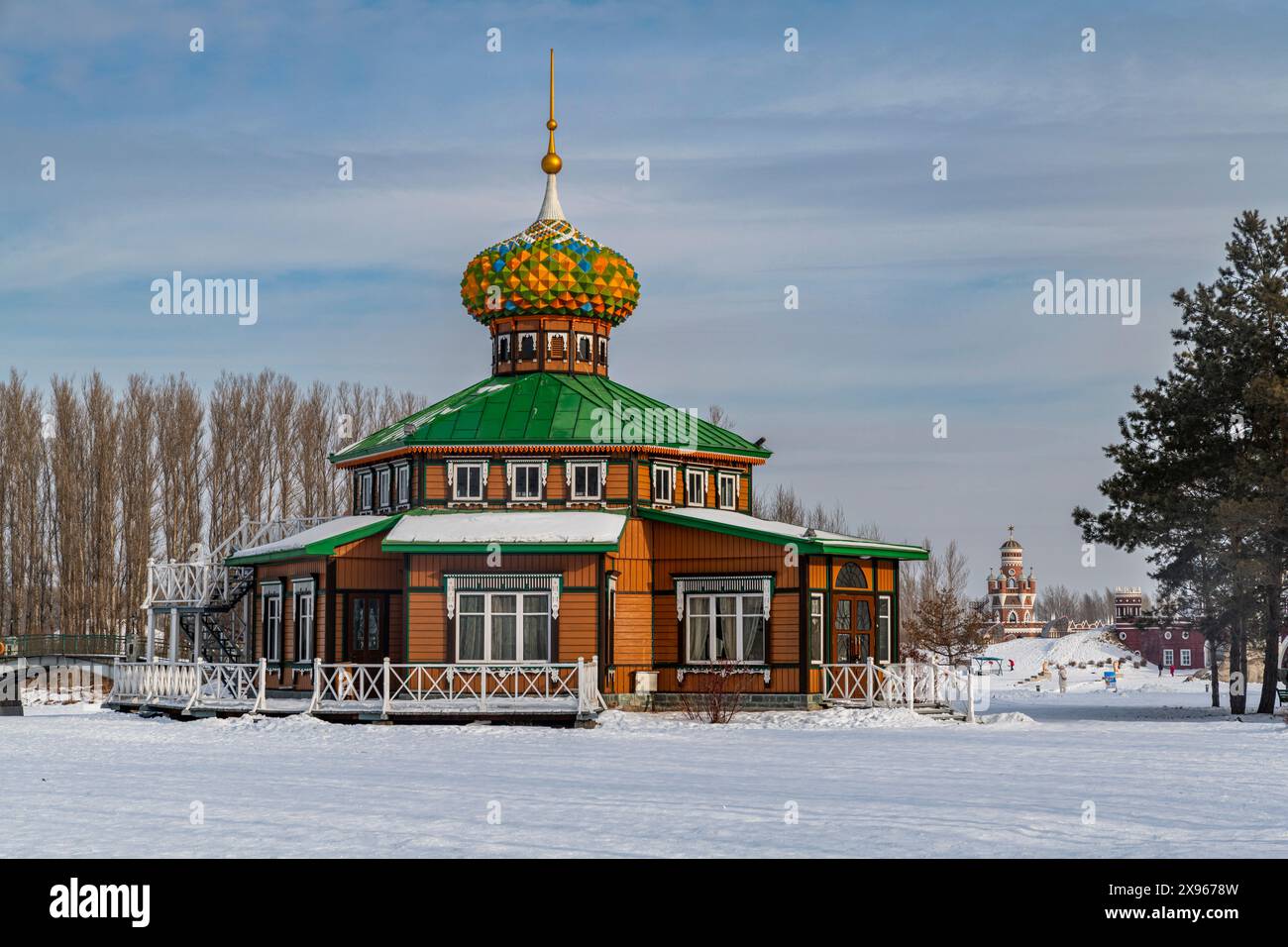 Orthodox church, Volga Manor, Harbin, Heilongjiang, China, Asia Stock ...