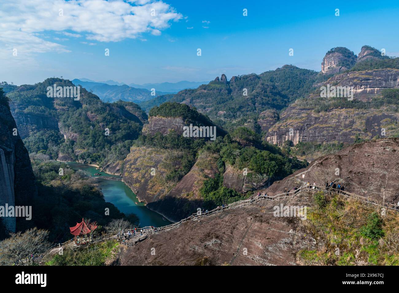 View over River of The Nine Bends (Jiuqu Xi), UNESCO World Heritage ...