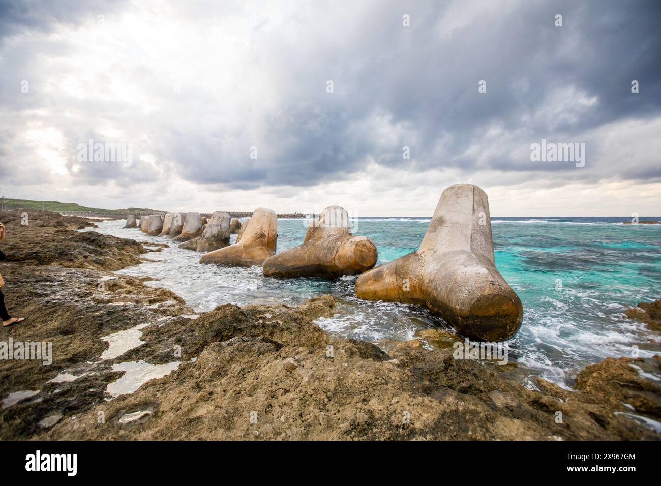 Tetrapods of Yonaguni Island, Yaeyama Islands, Japan, Asia Stock Photo ...