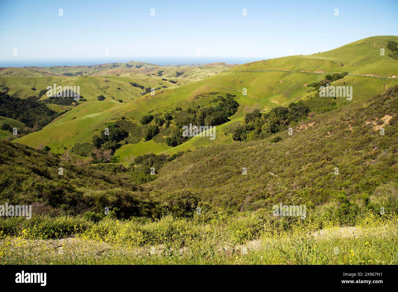 California Landscape looking south from Green Valley Road (46), USA ...