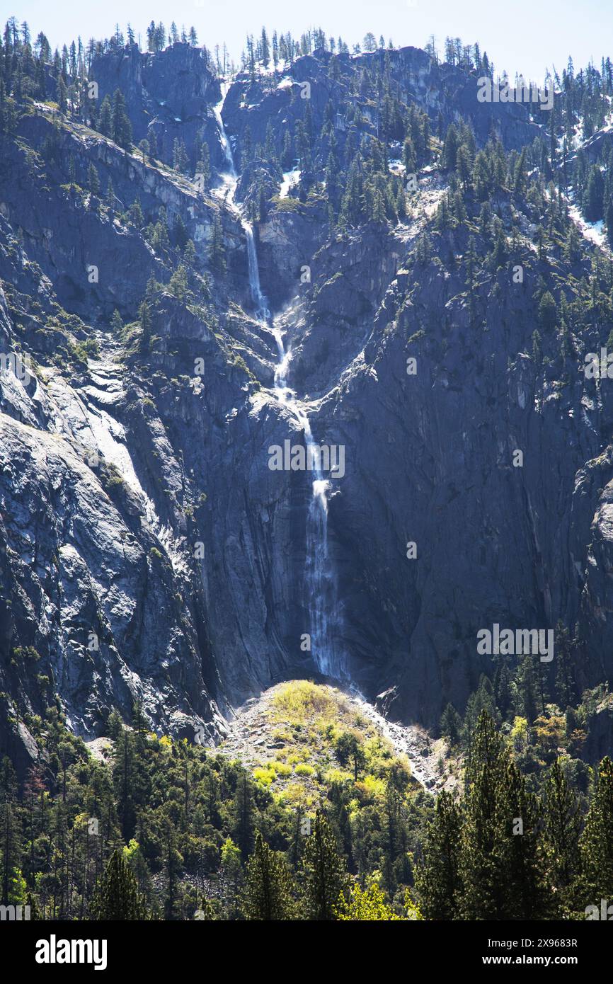 Sentinel Falls (about 2,000 feet), Yosemite National Park, California ...
