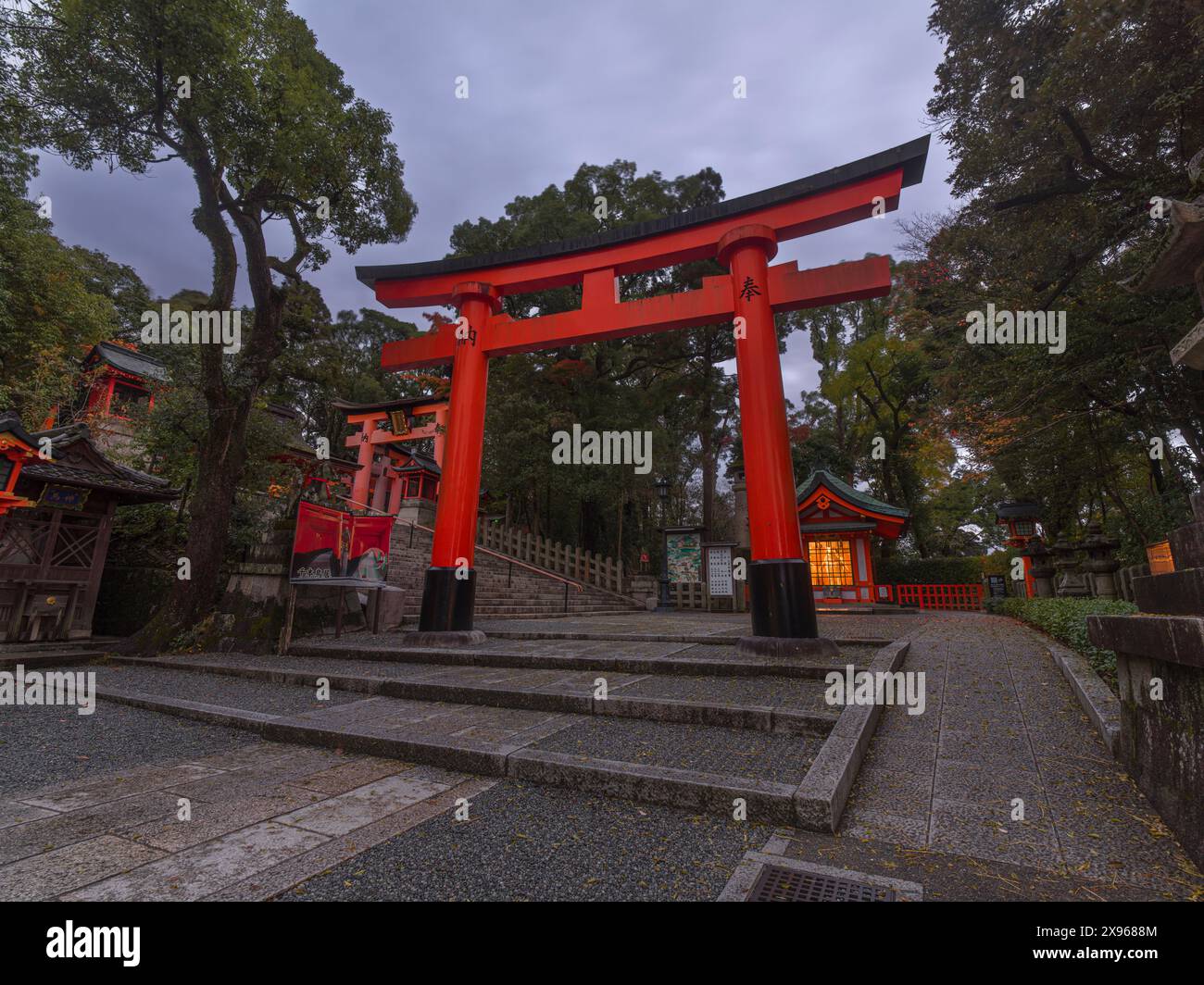 The red Torii Gates at Fushimi Inari Taisha shrine in Kyoto,Honshu ...