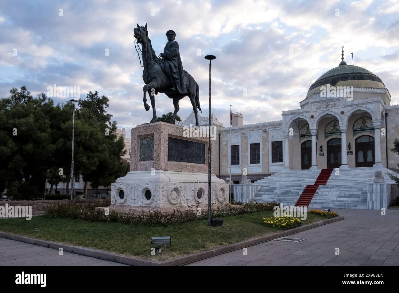 Statue of Ataturk, field marshal, revolutionary statesman, and founding ...