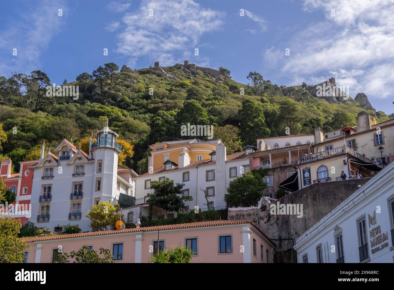 Views of the old town of Sintra, former summer capital of the kingdom ...