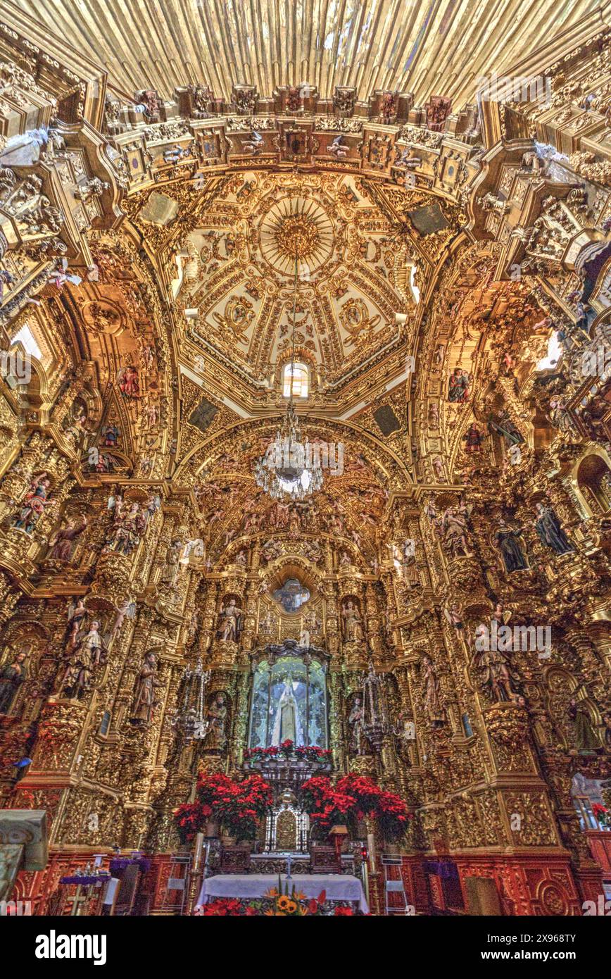 Statue of the Virgin of Ocotlan, polychrome Figures, Apse, Interior ...