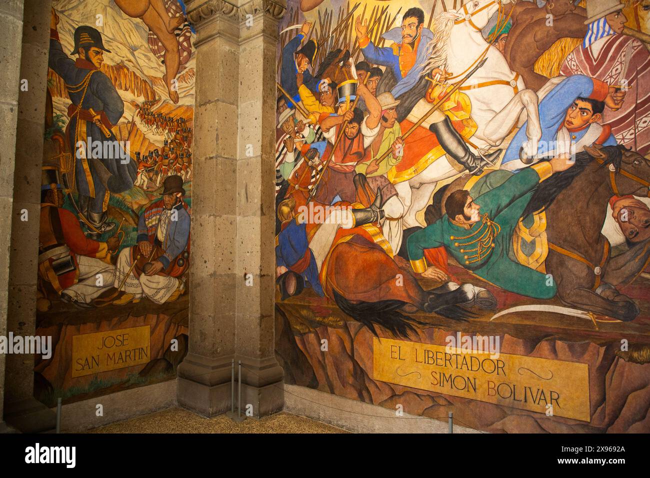 Frescoes of Heroes, Art and Culture Museum, College of San Ildefonso ...