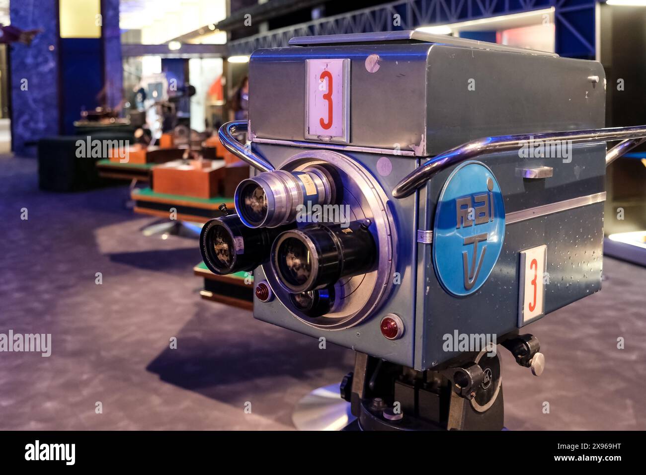 Cameras on display at the Museum of Radio and Television located in the ...