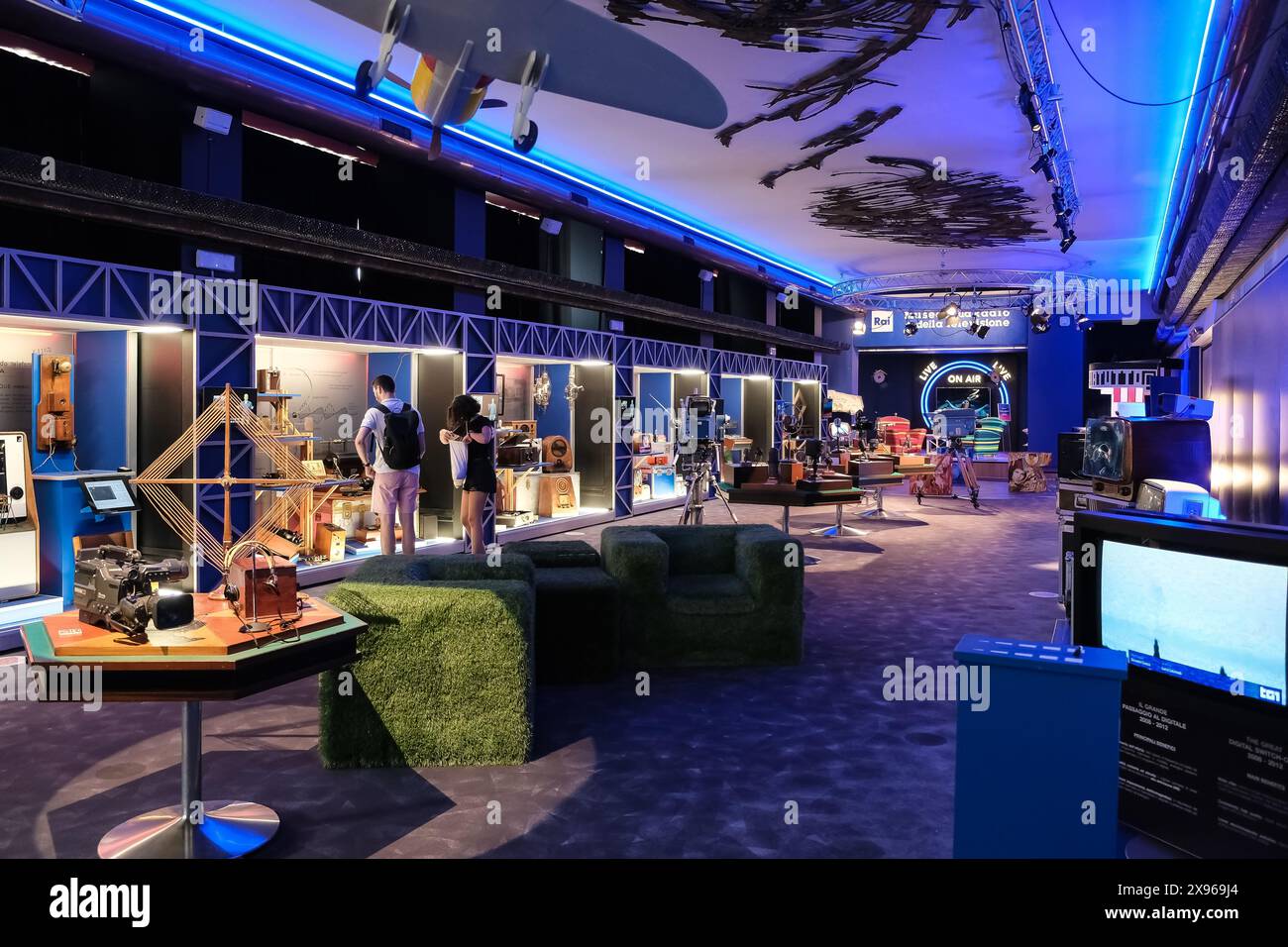 Interior of the Museum of Radio and Television located in the RAI ...