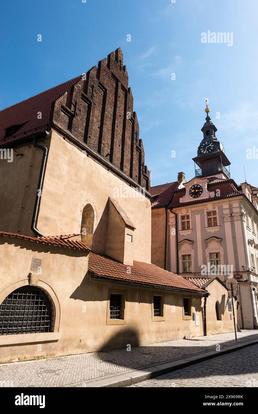 Gothic Old New Synagogue and Baroque Jewish Town Hall, Josefov, Old ...