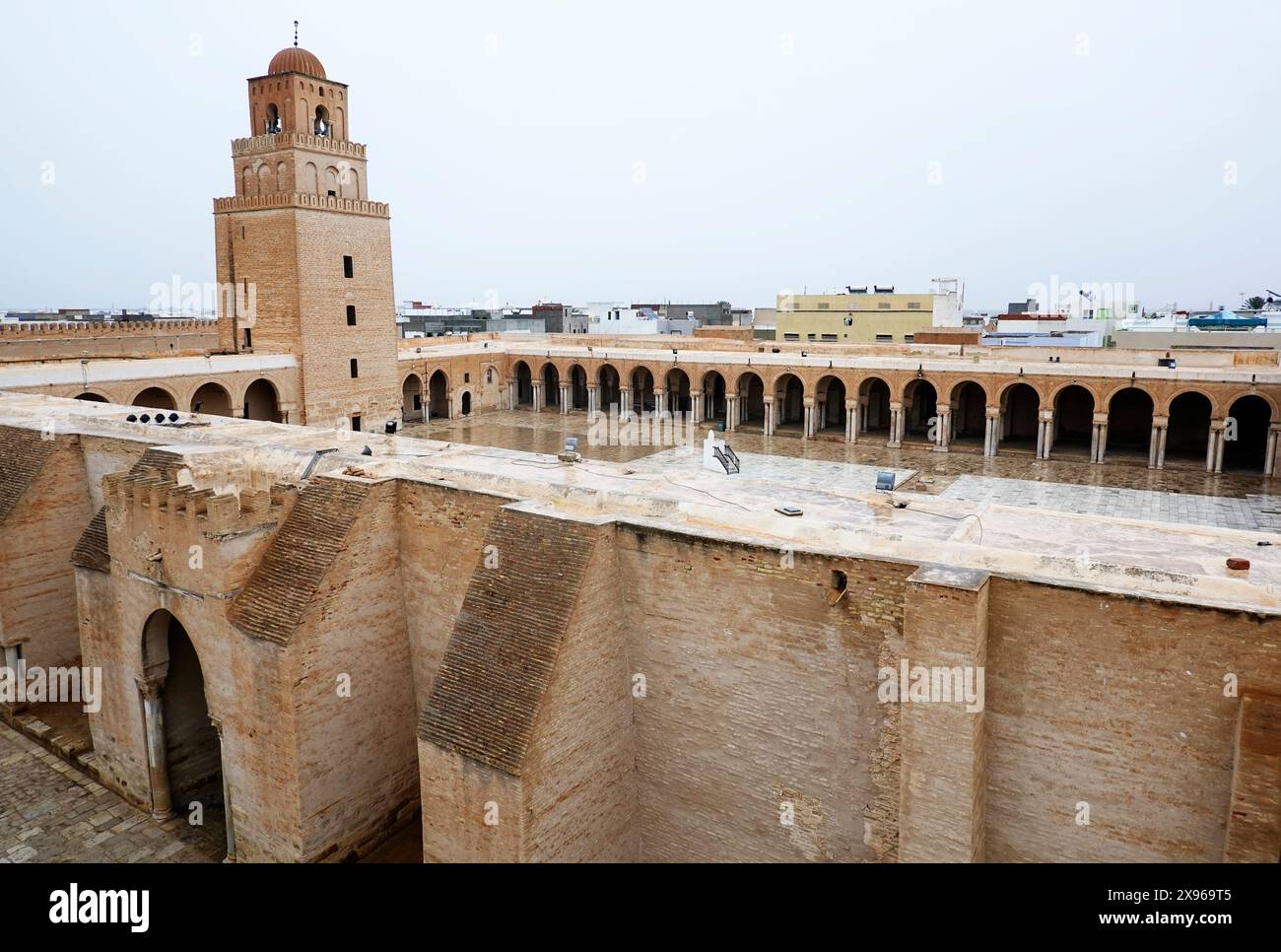 The Great Mosque of Kairouan, one of the most impressive and largest ...