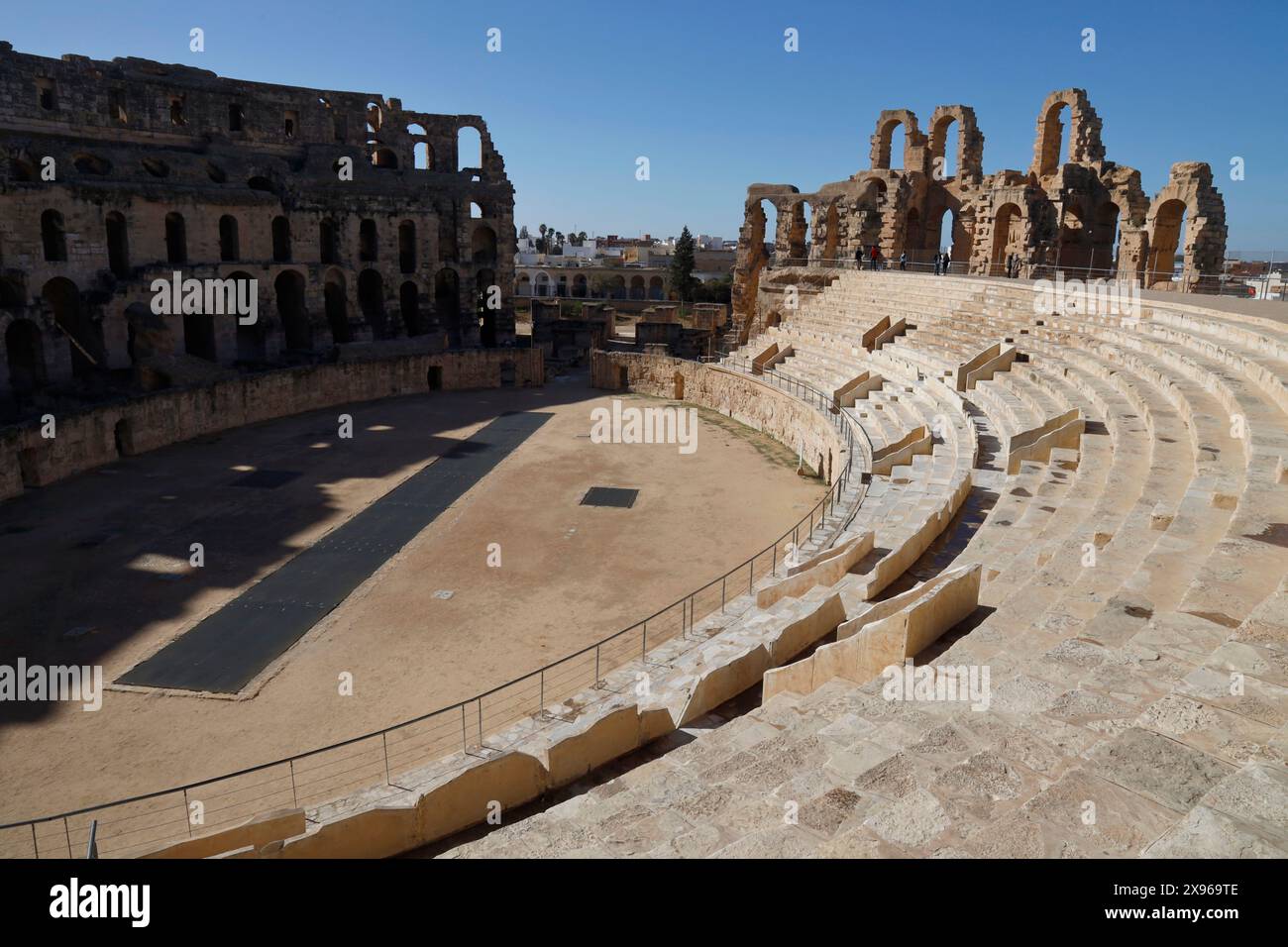 The Roman amphitheatre of El Jem, formerly Thysdrus in Roman times ...