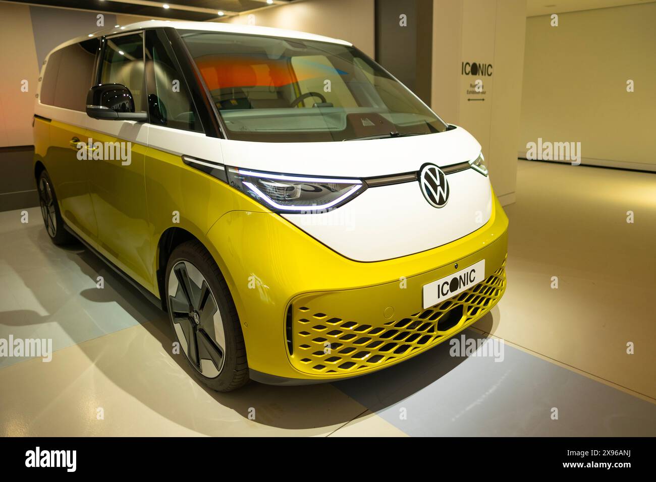 classic yellow electric bus Volkswagen ID Buzz, Old-school cool meets ...