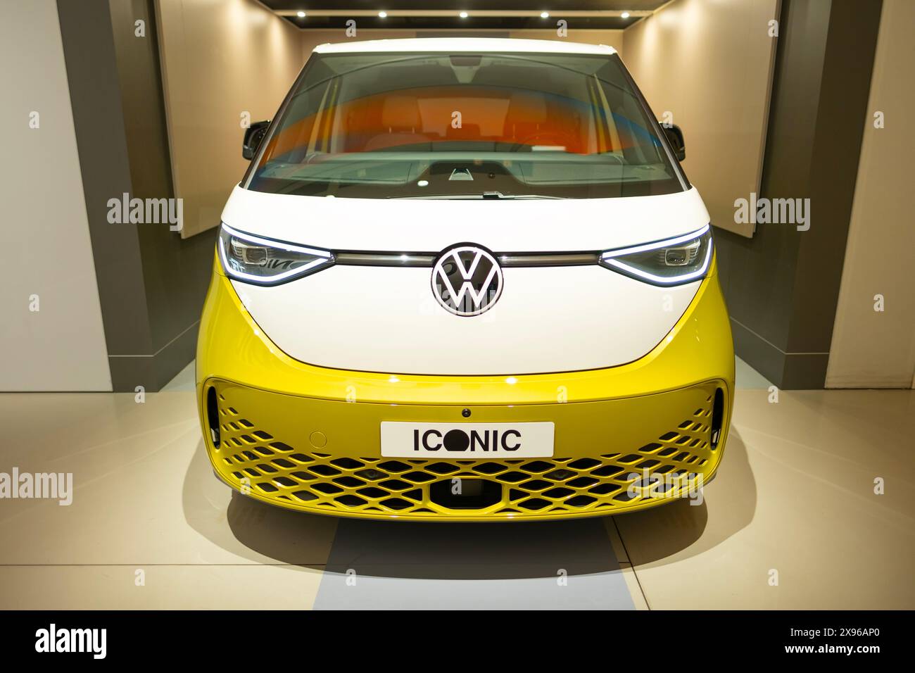 classic yellow electric bus Volkswagen ID Buzz, Old-school cool meets ...