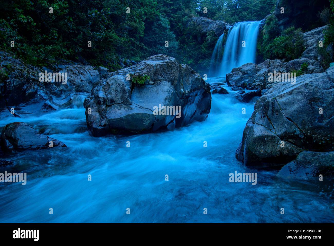 New Zealand, North Island,Tongariro National Park, Tawhai Falls ...