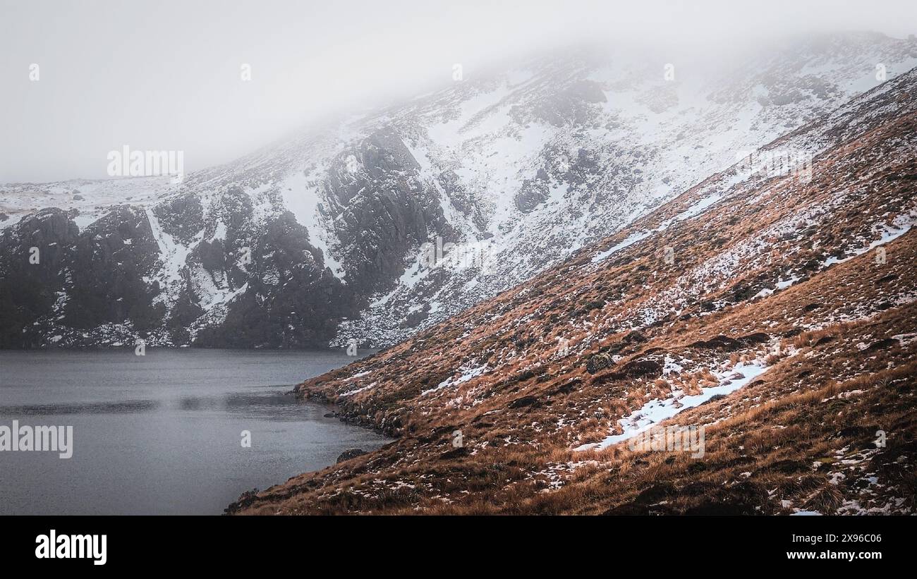 Snow Mist Surrounding Lake Sylvester, Kahurangi National Park Stock ...
