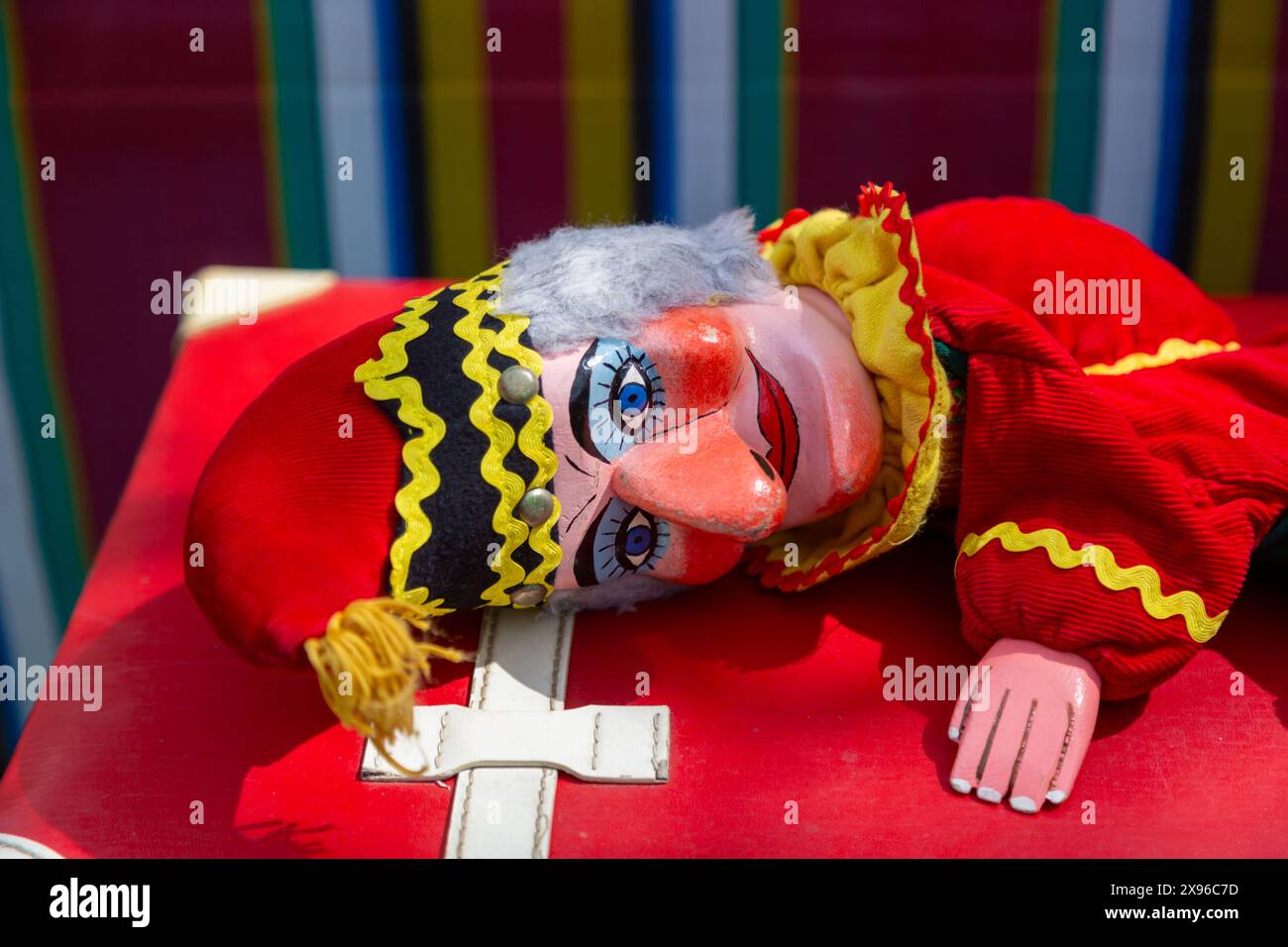 Close up of Punch puppet, part of a Punch and Judy show, UK 2024 Stock ...