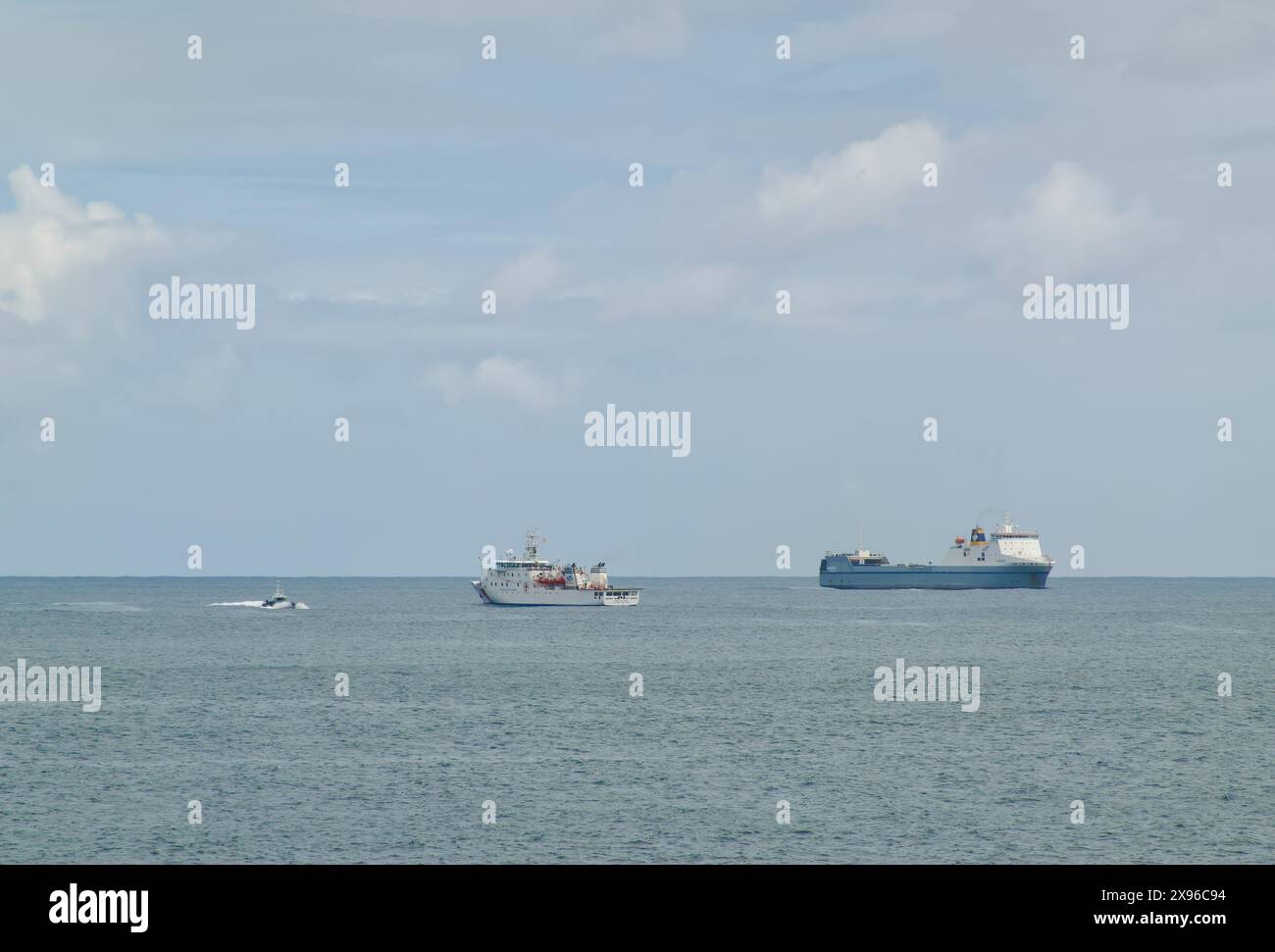 Maxine Ro/Ro cargo ship hospital ship Juan de la Cosa and Guardia Civil ...