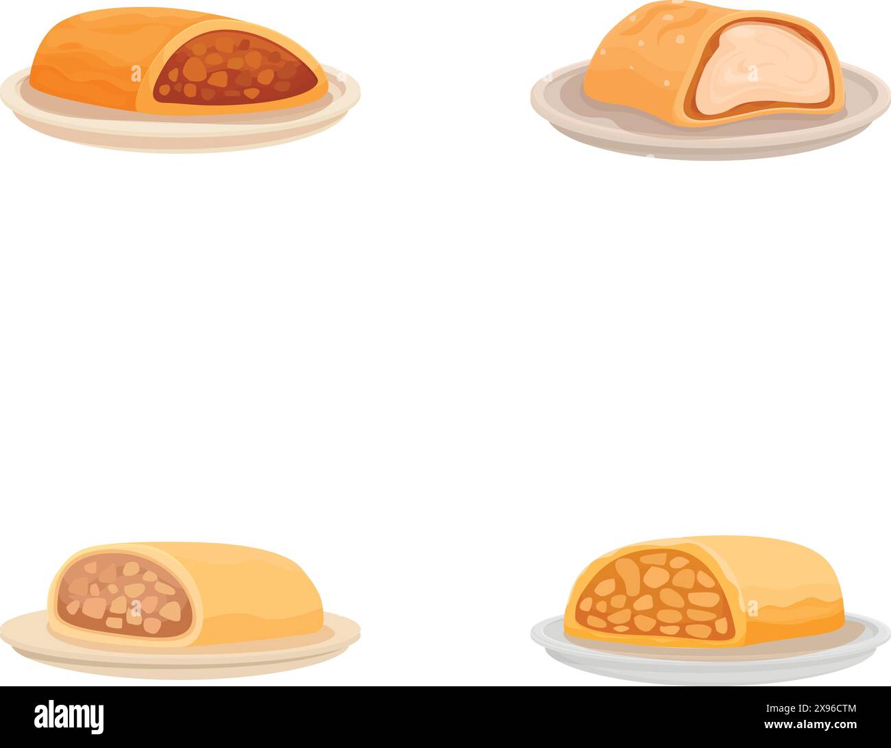 Assorted bread icons set for bakery, culinary menu, and design with ...