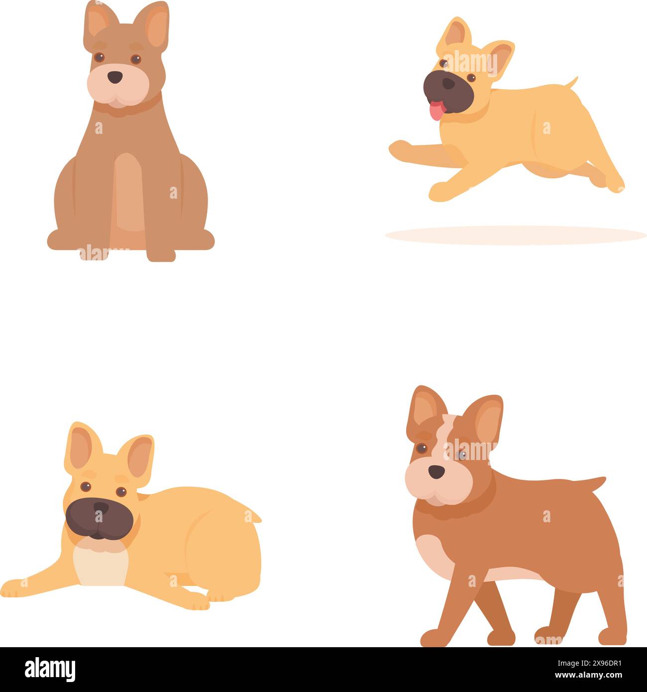 Cute puppies dog running Stock Vector Images - Alamy