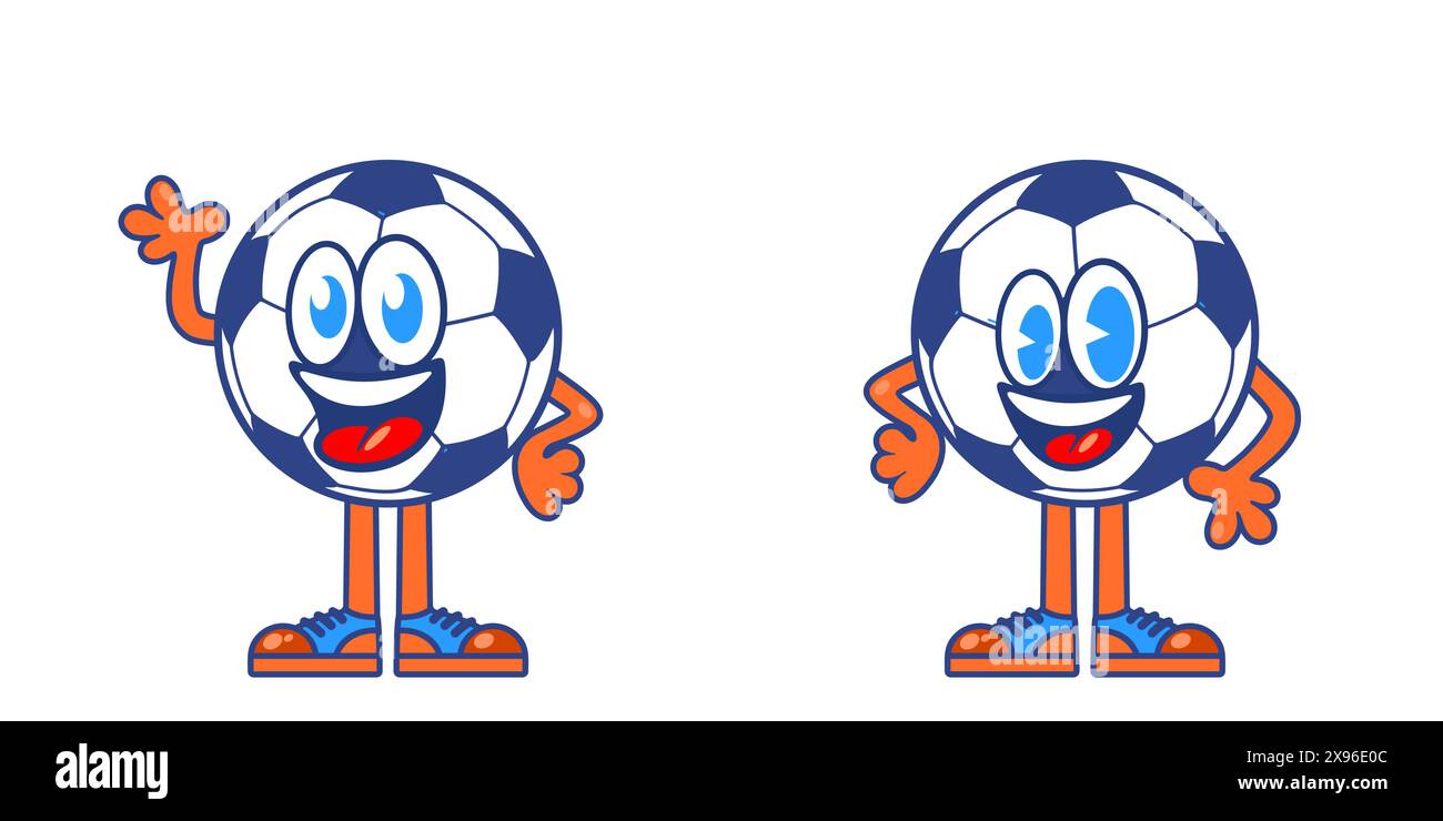 Trendy Cool Street Art Graffiti Style Football Or Soccer Cartoon Mascot ...