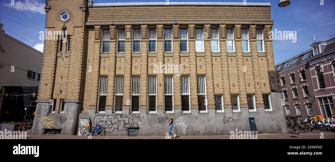 Dutch urban street scene development. Holland typical city lifestyle ...