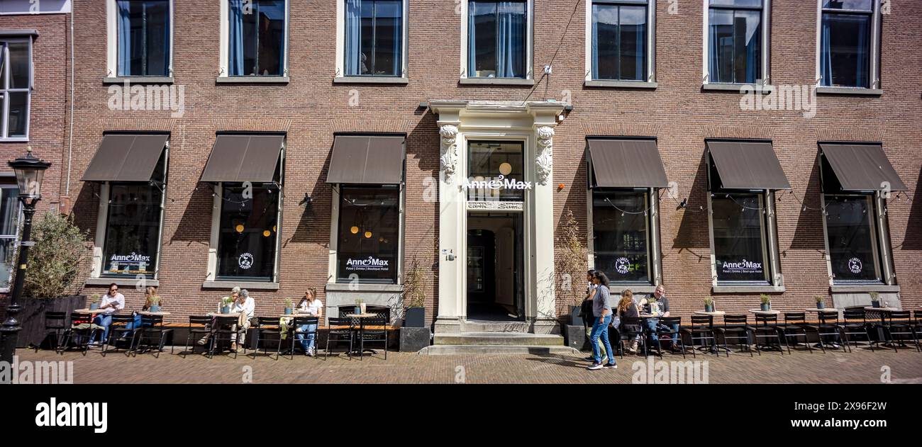 Dutch urban street scene development. Holland typical city lifestyle ...