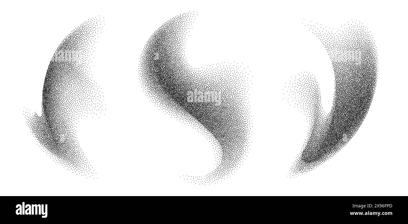 Dotwork abstract shapes, black grain texture, Abstract stipple sand ...