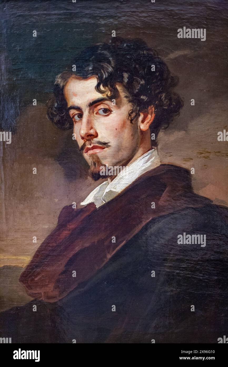 The poet Gustavo Adolfo Becquer, portrayed by his brother Valeriano ...