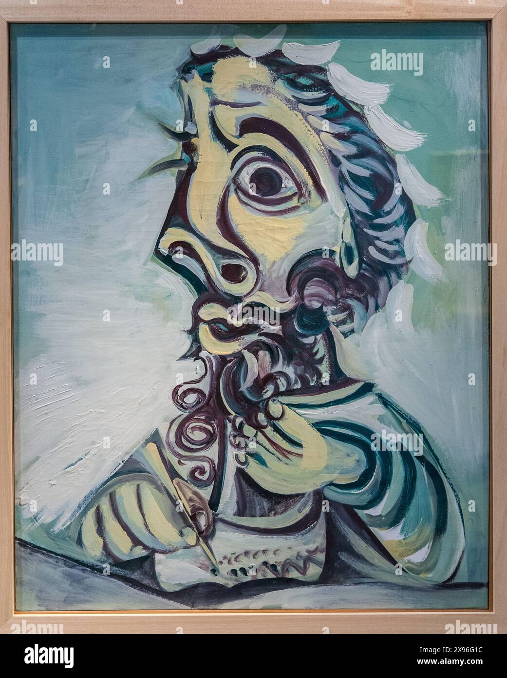 Bust of a writing man, by Pablo Picasso (1971). Goya Museum of Castres ...