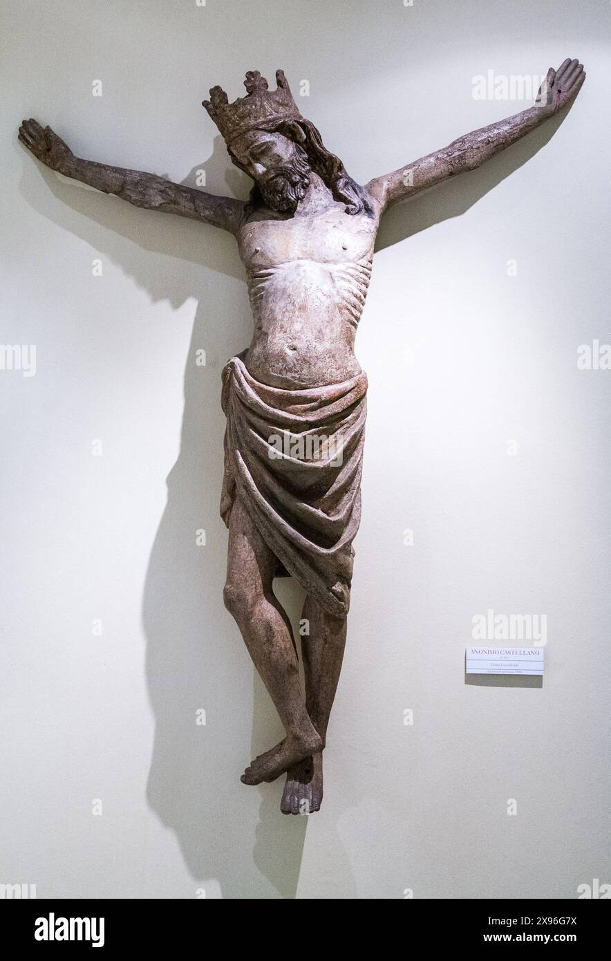 Crucified Christ by anonymous author (Castile, 14th century, Gothic style), Fine Arts Museum ...