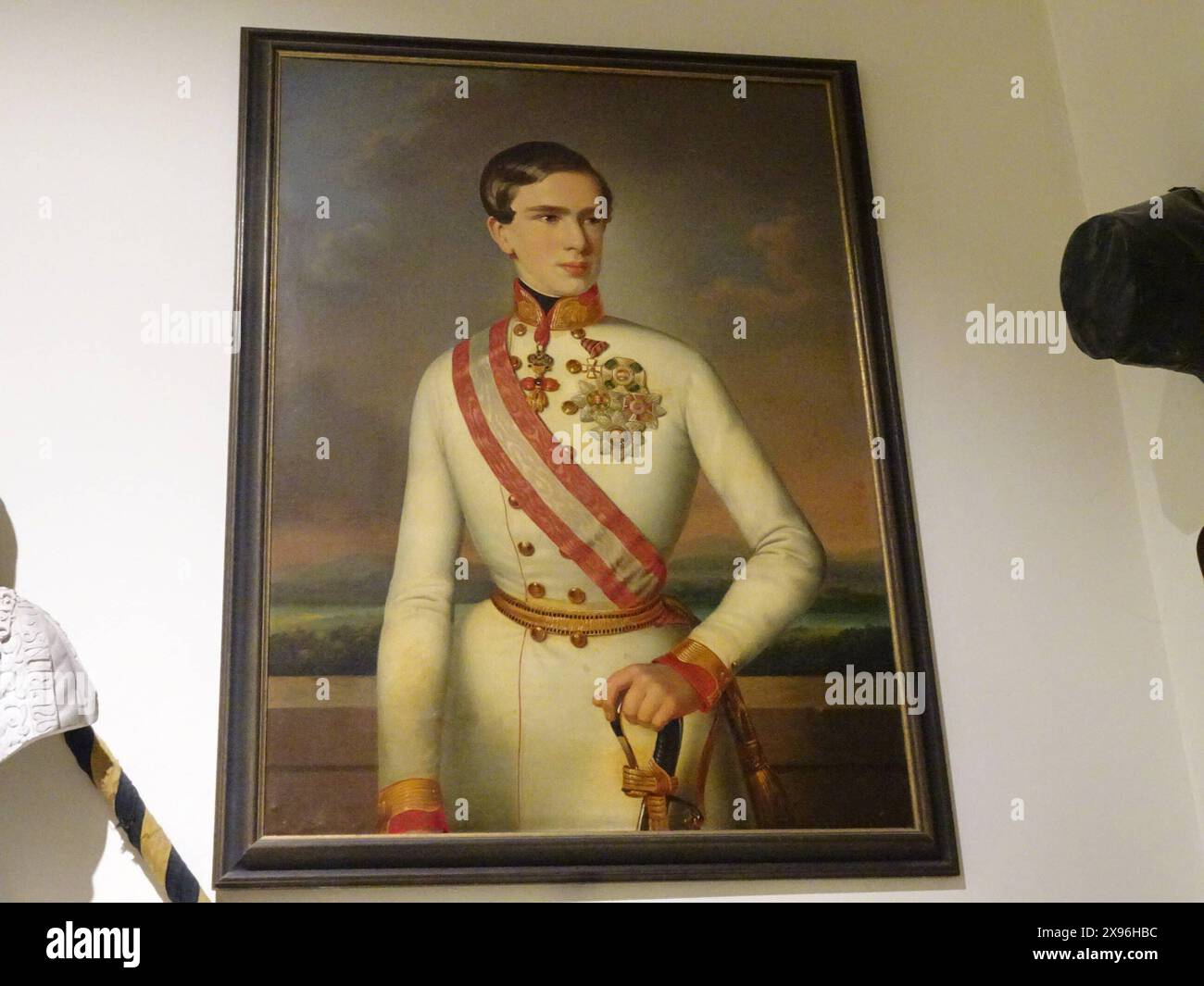 Kaiser Franz Joseph I., 1848, Ölbild, Rollett Museum, ältestes Museum ...