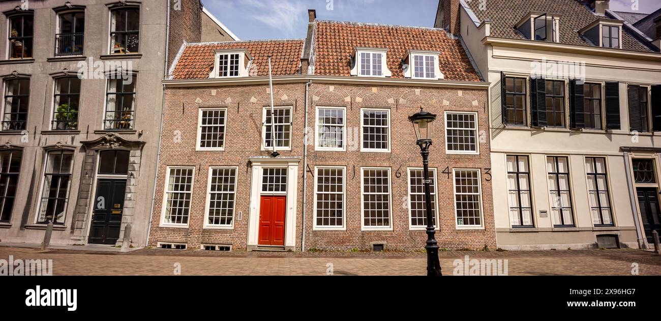 Dutch urban street scene development. Holland typical city lifestyle ...