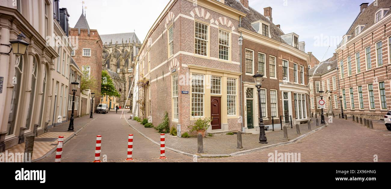 Dutch urban street scene development. Holland typical city lifestyle ...