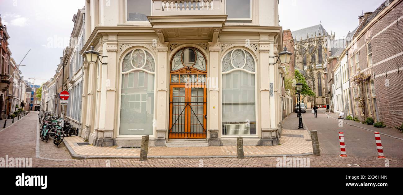 Dutch urban street scene development. Holland typical city lifestyle ...