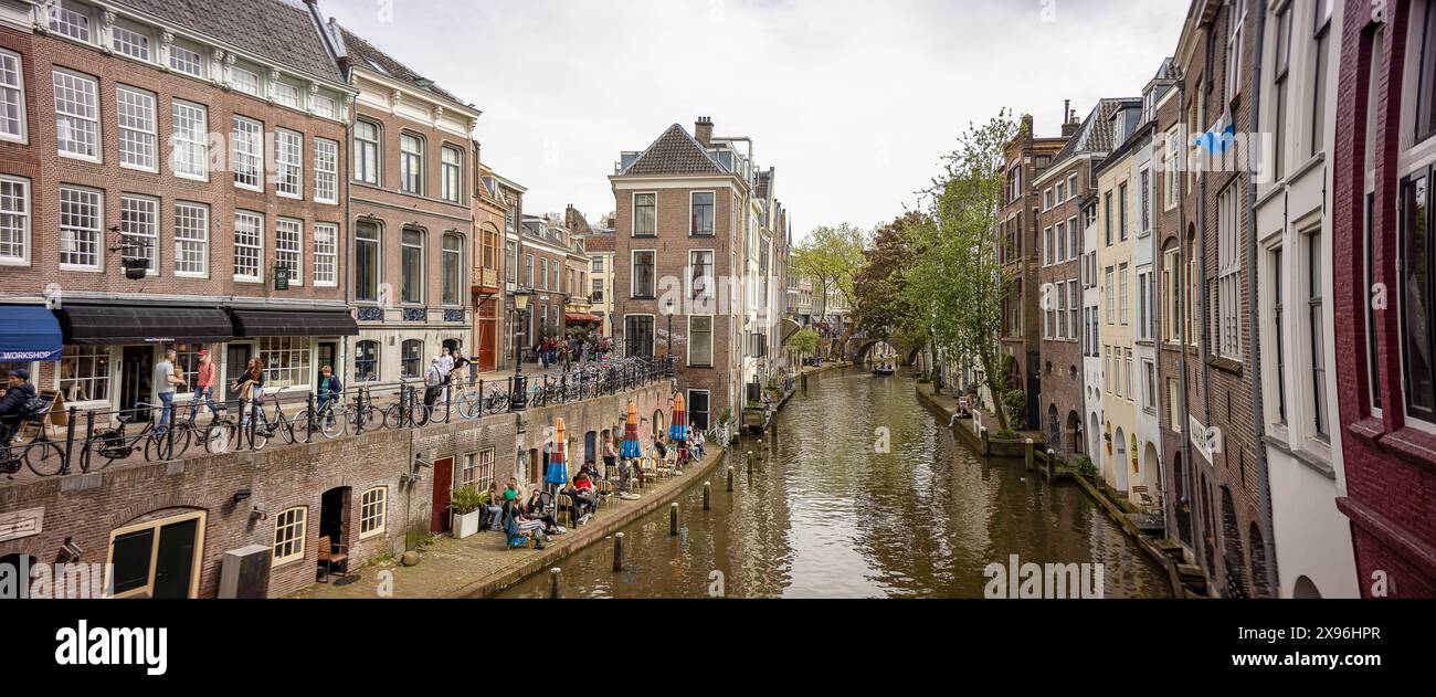 Dutch urban street scene development. Holland typical city lifestyle ...