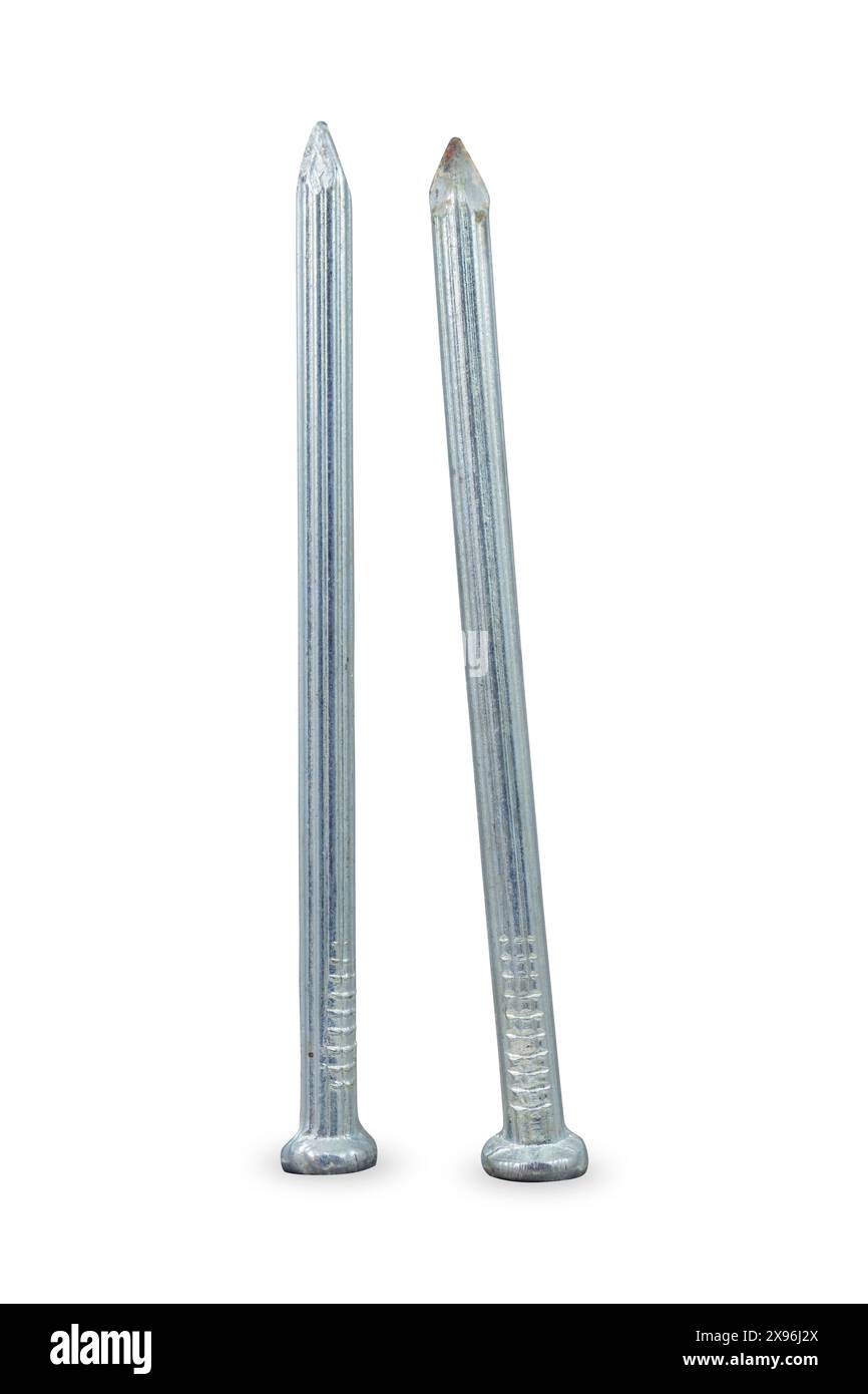 Steel nail two metallic hi-res stock photography and images - Alamy