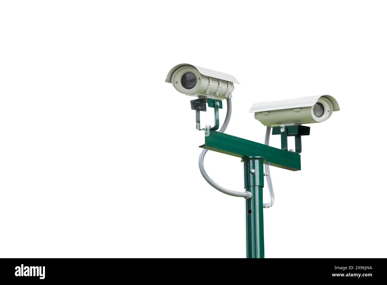 cctv cameras on white background Stock Photo - Alamy