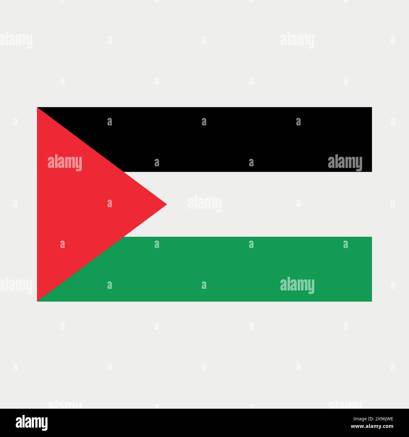 Vector flag of Palestina isolated on white background Stock Vector ...